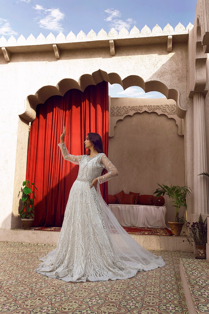 NB-6069 Off-white Net 3pc Stitched Formal – Nakoosh Shop